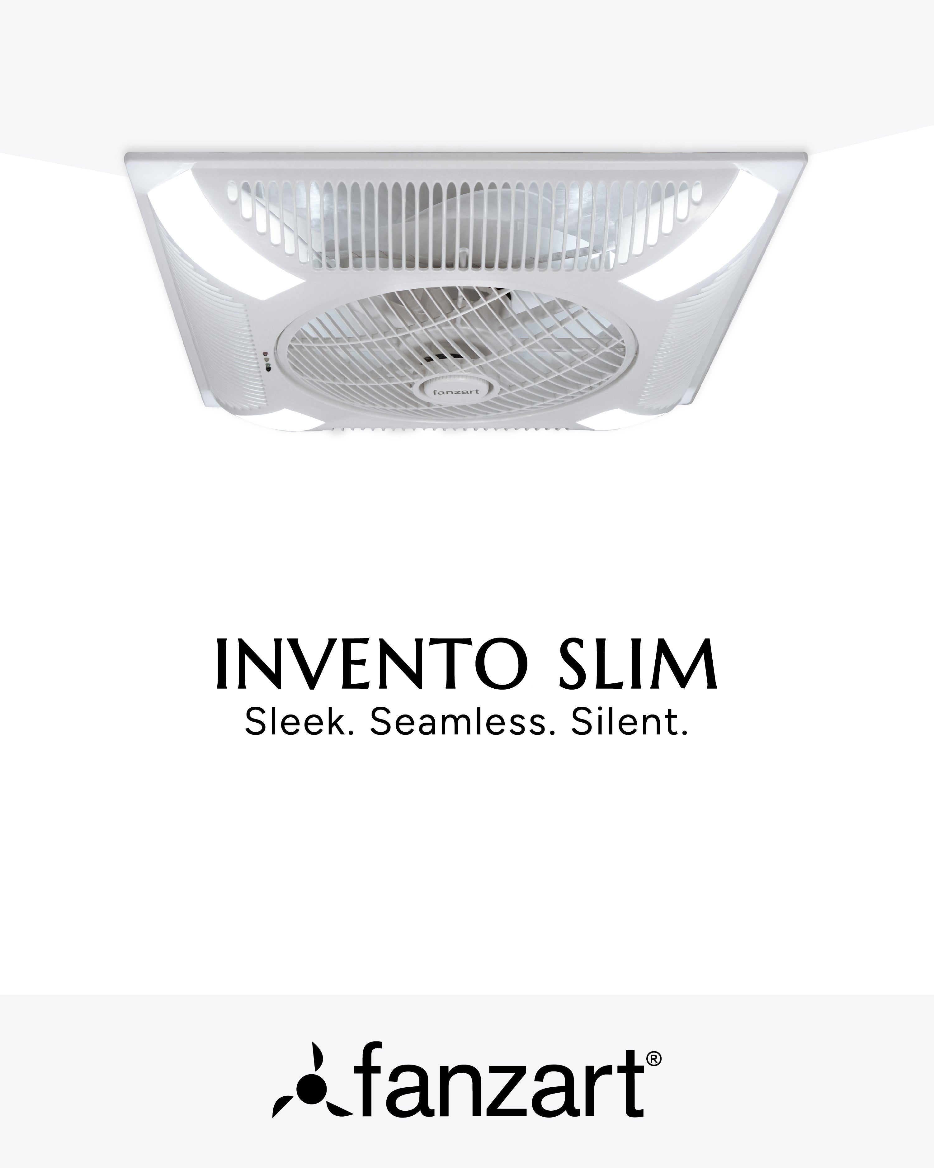 Invento Slim LED - Recessed Ceiling Fan - FANZART FANS