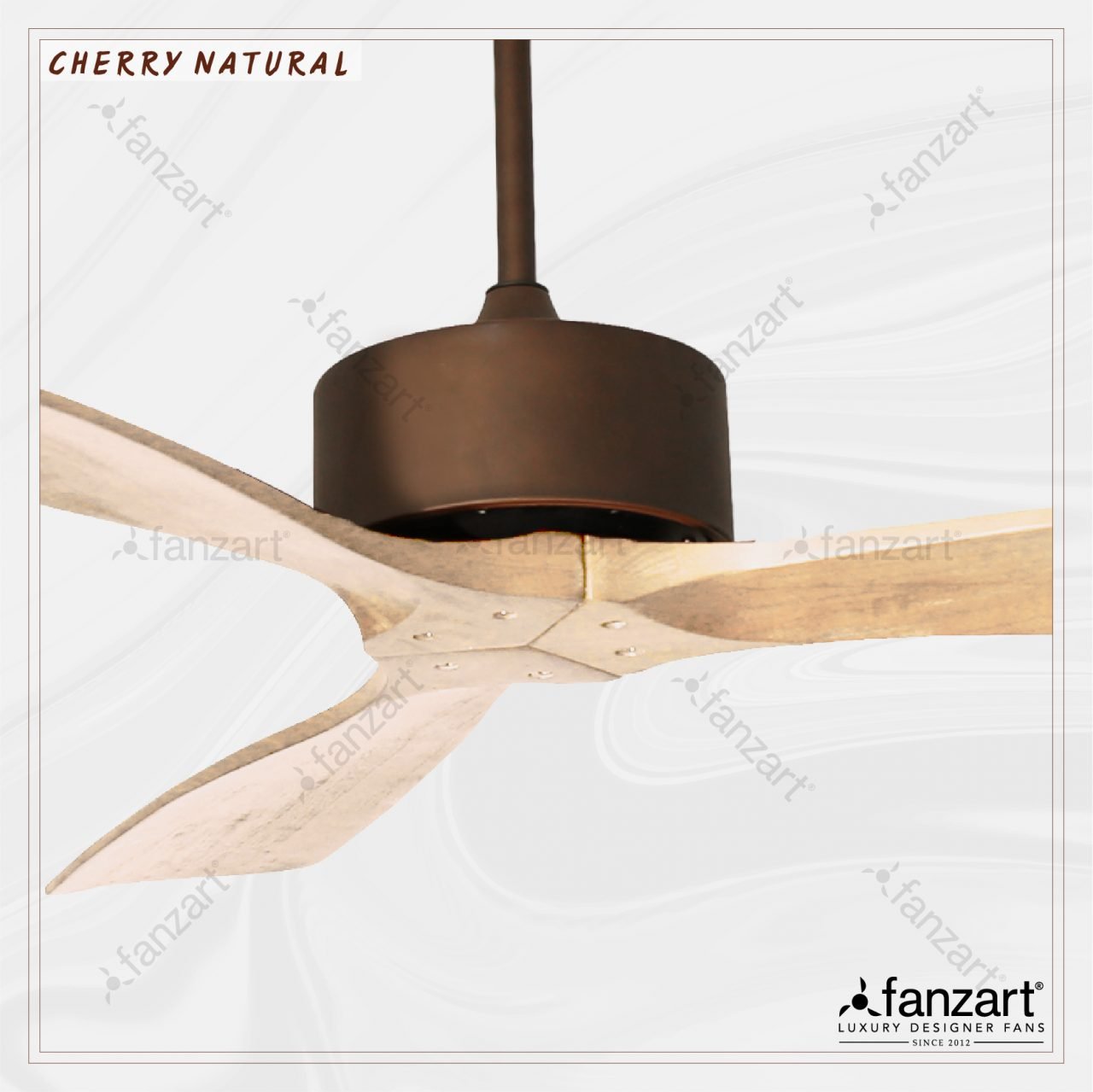 Cherry Natural - Designer Contemporary Ceiling Fan | Fanzart