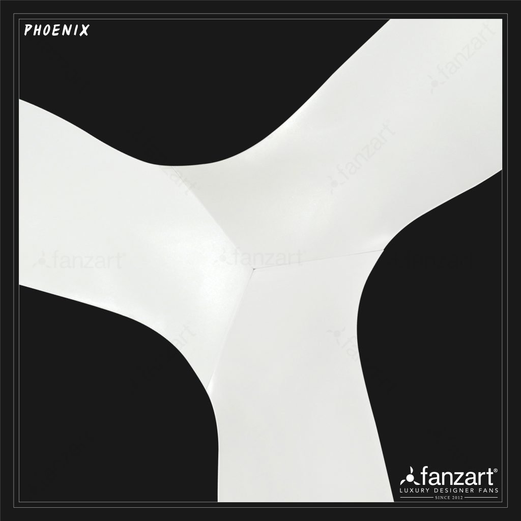 Phoenix Matte White - 52" Simply Modern Fan with 3 ABS Blades in Matte ...