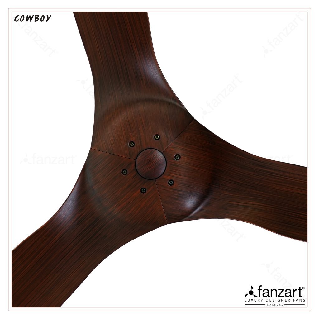 Cowboy- 52" Contemporary fan with 3x Premium ABS Blades in Dark ...