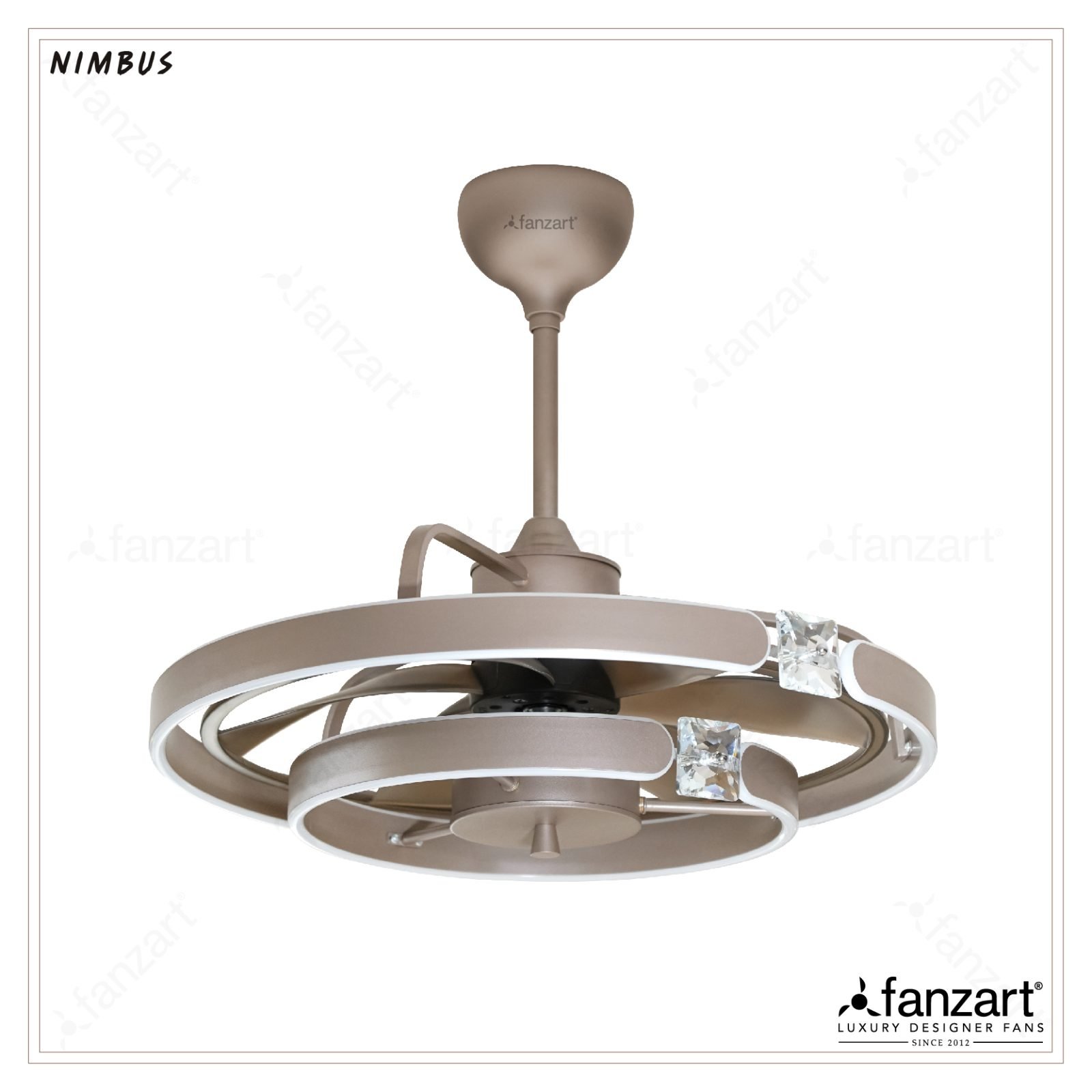 Nimbus Beach Brown- 22" Modern fan with High Quality ABS 6 Nos in Beach ...