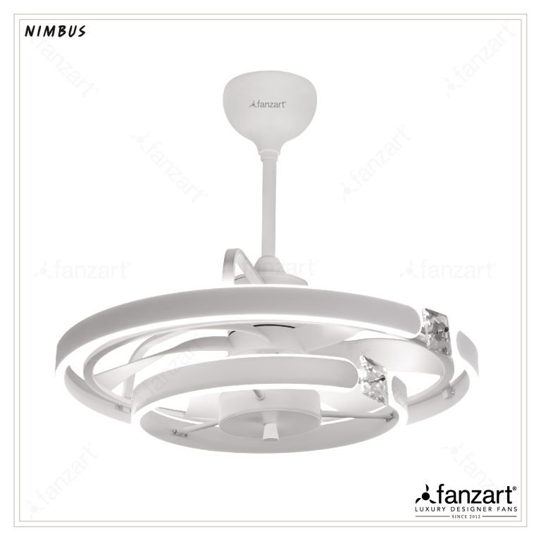 Nimbus Matte White- 22" Modern fan with High Quality ABS 6 Nos in Matte ...
