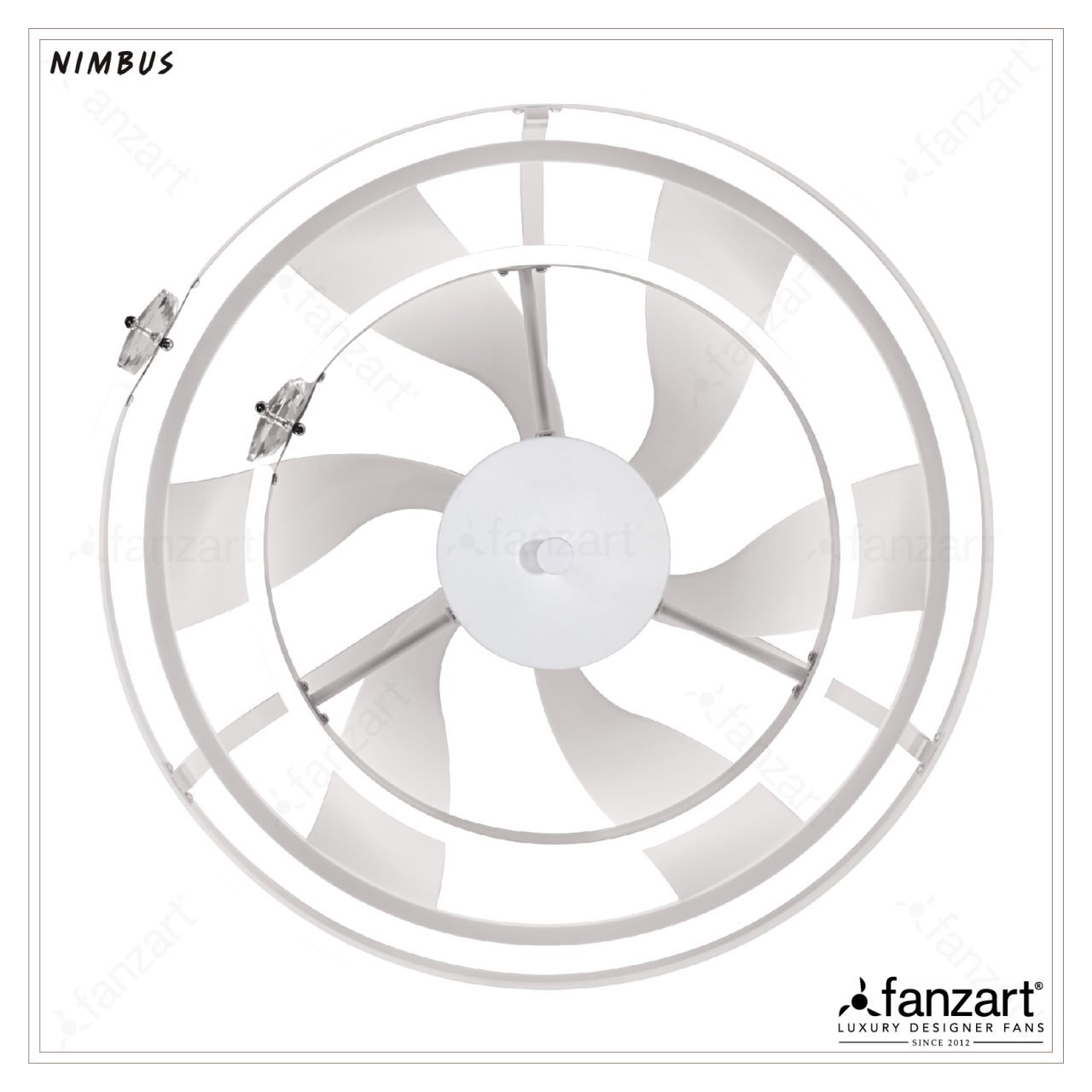 Nimbus Matte White- 22" Modern fan with High Quality ABS 6 Nos in Matte ...