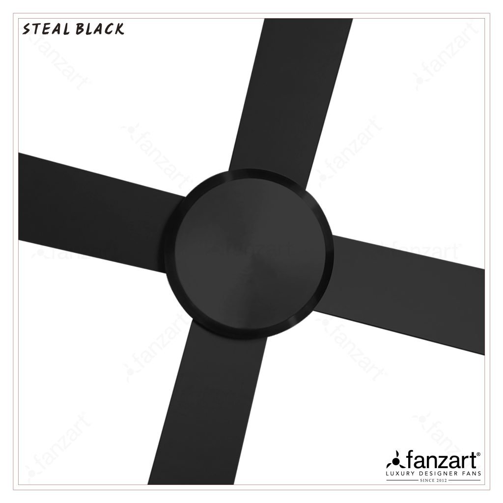 Steal Matte Black - 52" Simply Modern Fan with 4 Special Plywood Blades ...