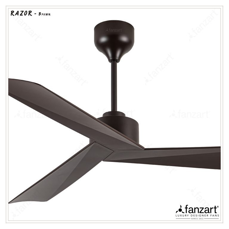 Razor - 52" Simply Modern Fan with 3 ABS Blades in Matte Brown Finish ...